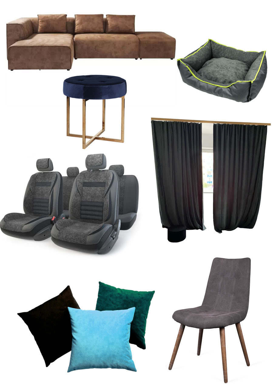 Tkanina obiciowa welurowa INFINITY - Winter Moss 10 - Modernatex.pl