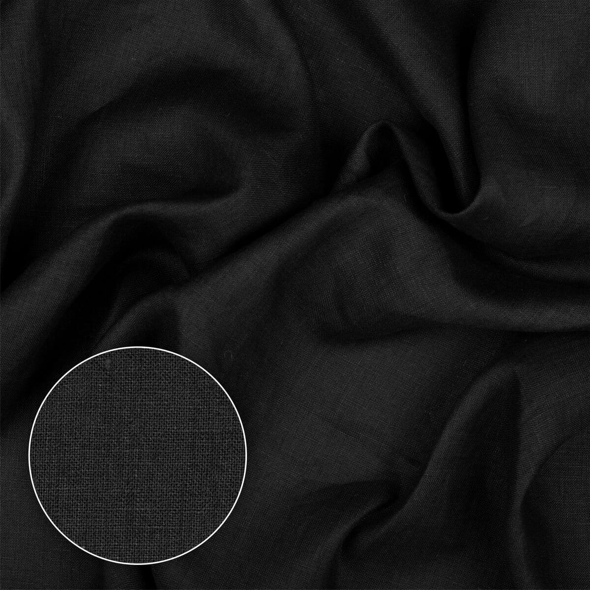 Tkanina lniana naturalna Julia kolor Czarny 154 g/m2 1100 - Modernatex.pl Tkanina lniana naturalna Julia kolor Czarny 154 g/m2 1100 - Modernatex.pl