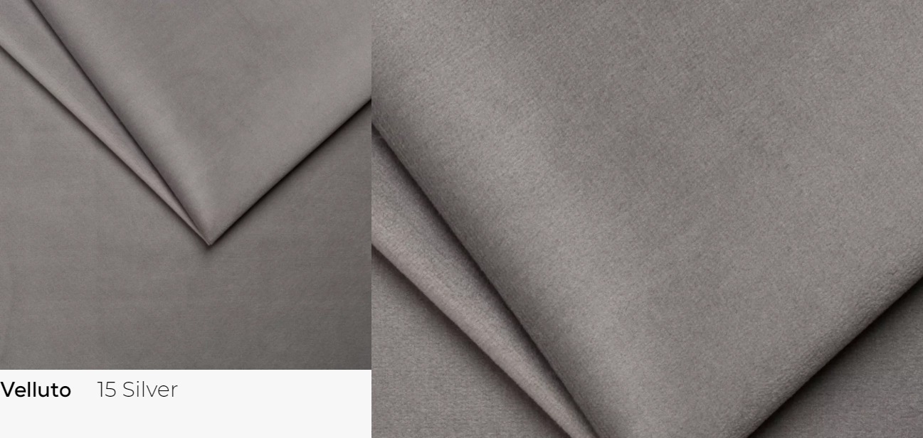 Tkanina obiciowa welurowa VELLUTO - Silver 15 - Modernatex.pl